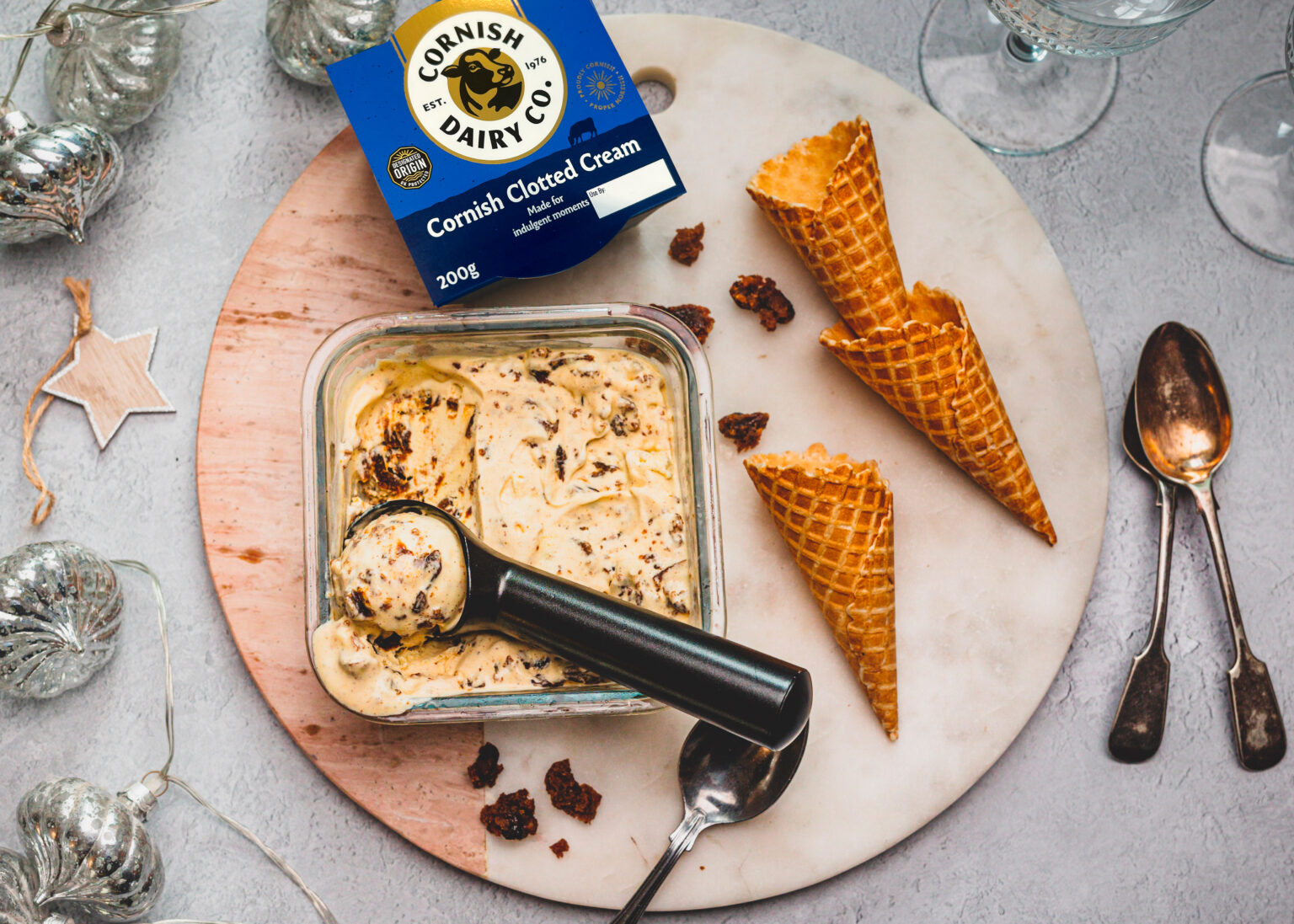 Christmas Pudding No Churn Ice Cream - Cornish Dairy Co